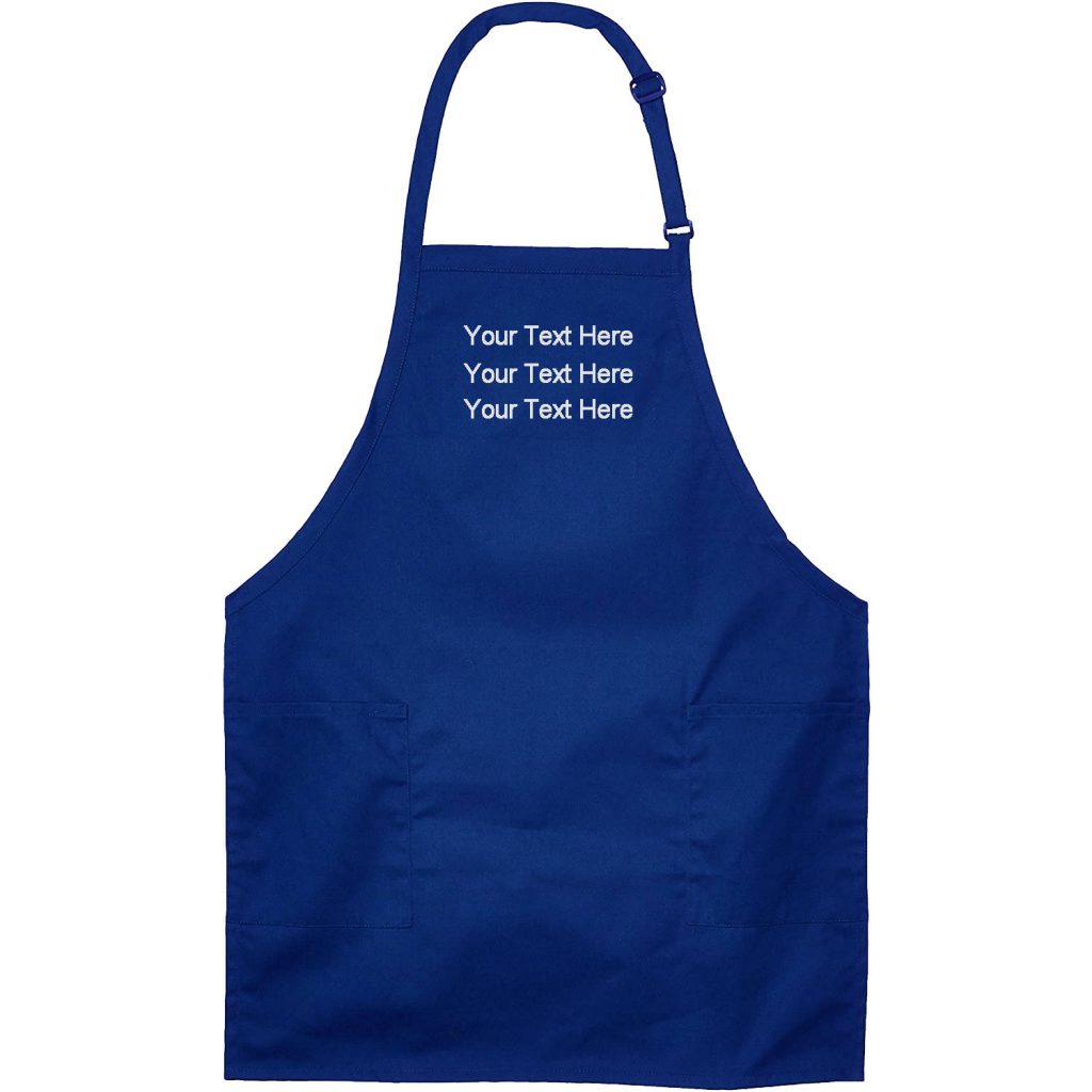 Embroidered Apron with Your Text Name | Tailor's Uniform