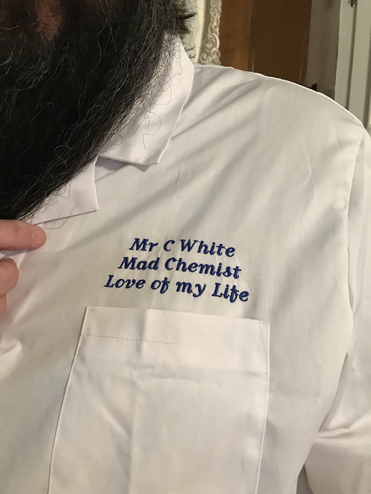 I love the coat it fits great. I wear my lab coat when I am making my ...